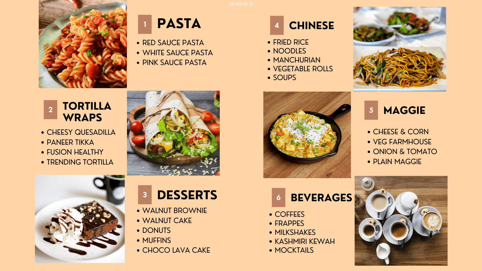 Menu - Espato Foods